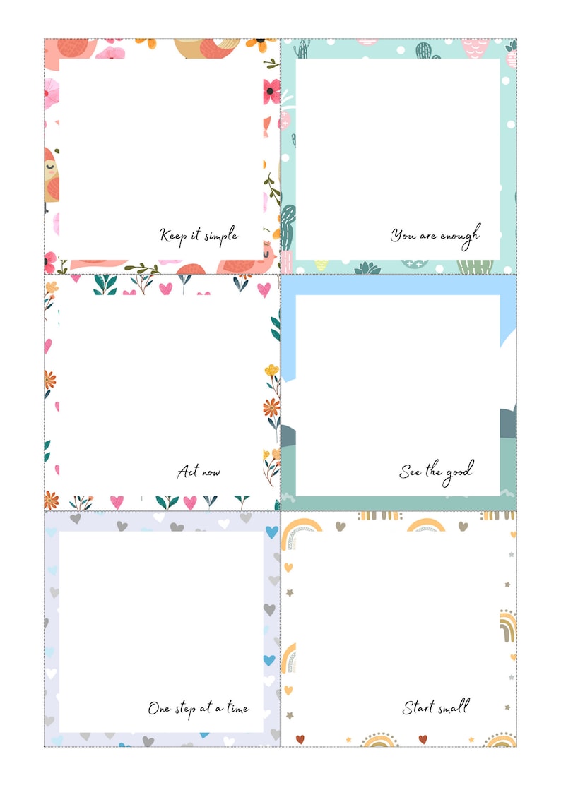 Printable Note Pad| Memo Pad | Small Notes | Motivational Note Pad| 30 ...