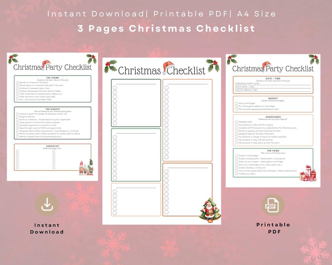 Christmas Party Checklist: Plan the Perfect Holiday Celebration! | A4 ...