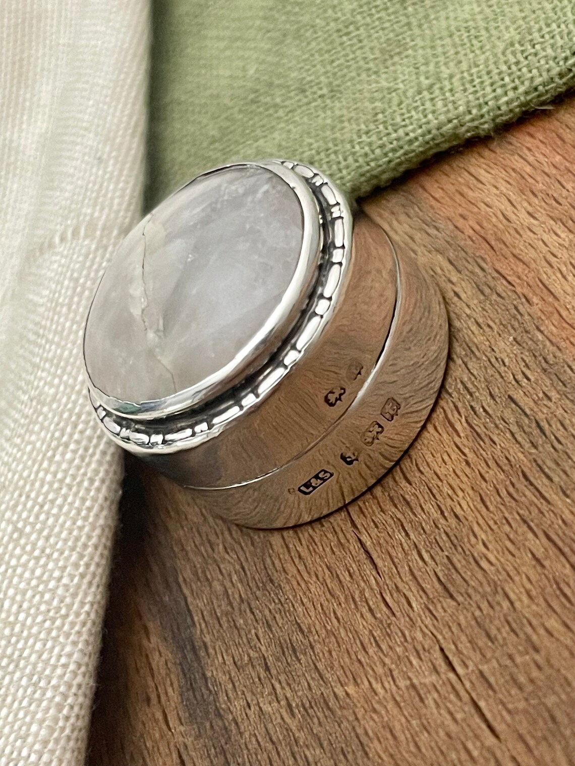 Medication Quartz Pill Box Healing Power Energy Sterling 925 Silver ...