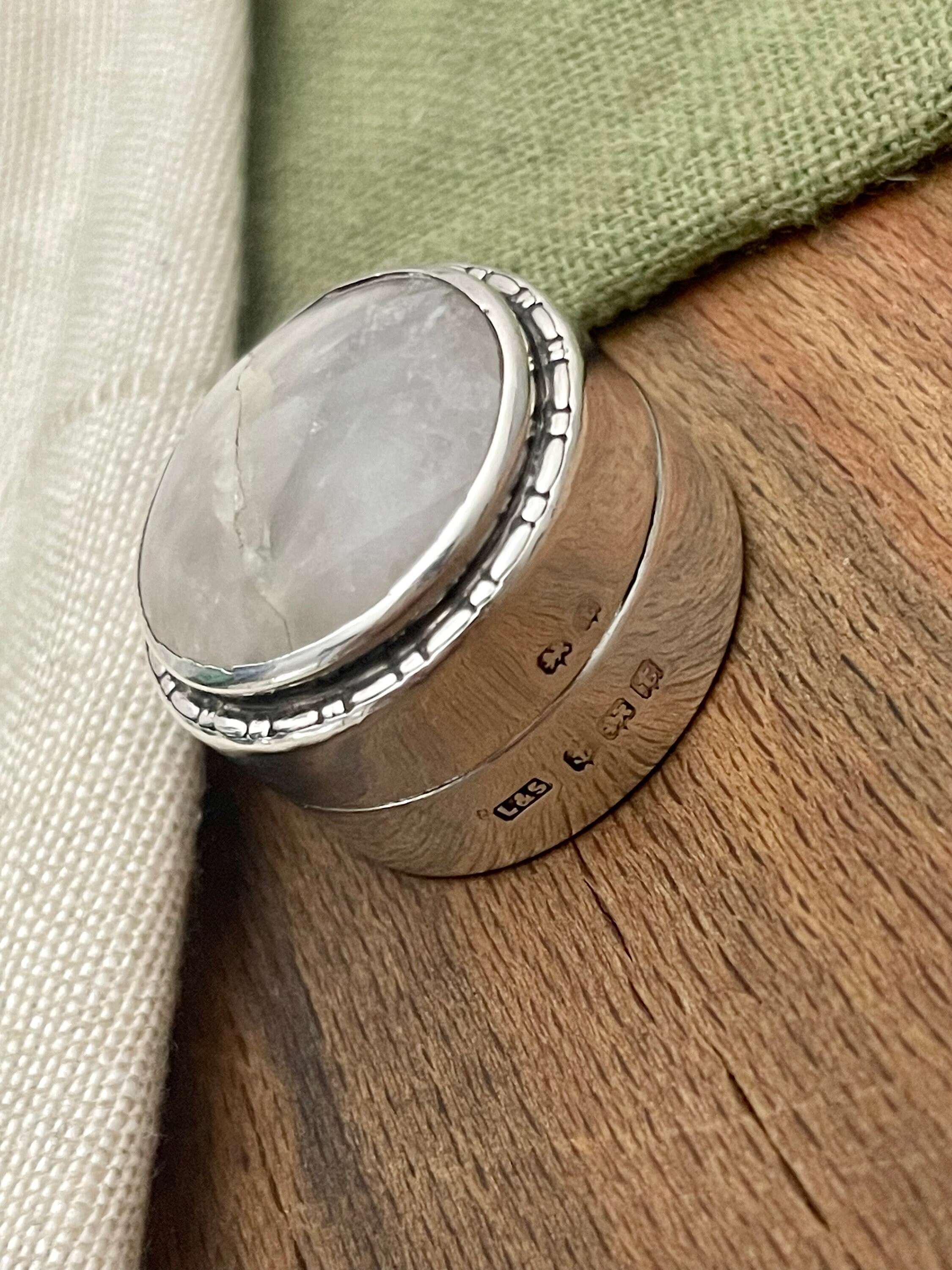 Medication Quartz Pill Box Healing Power Energy Sterling 925 Silver ...