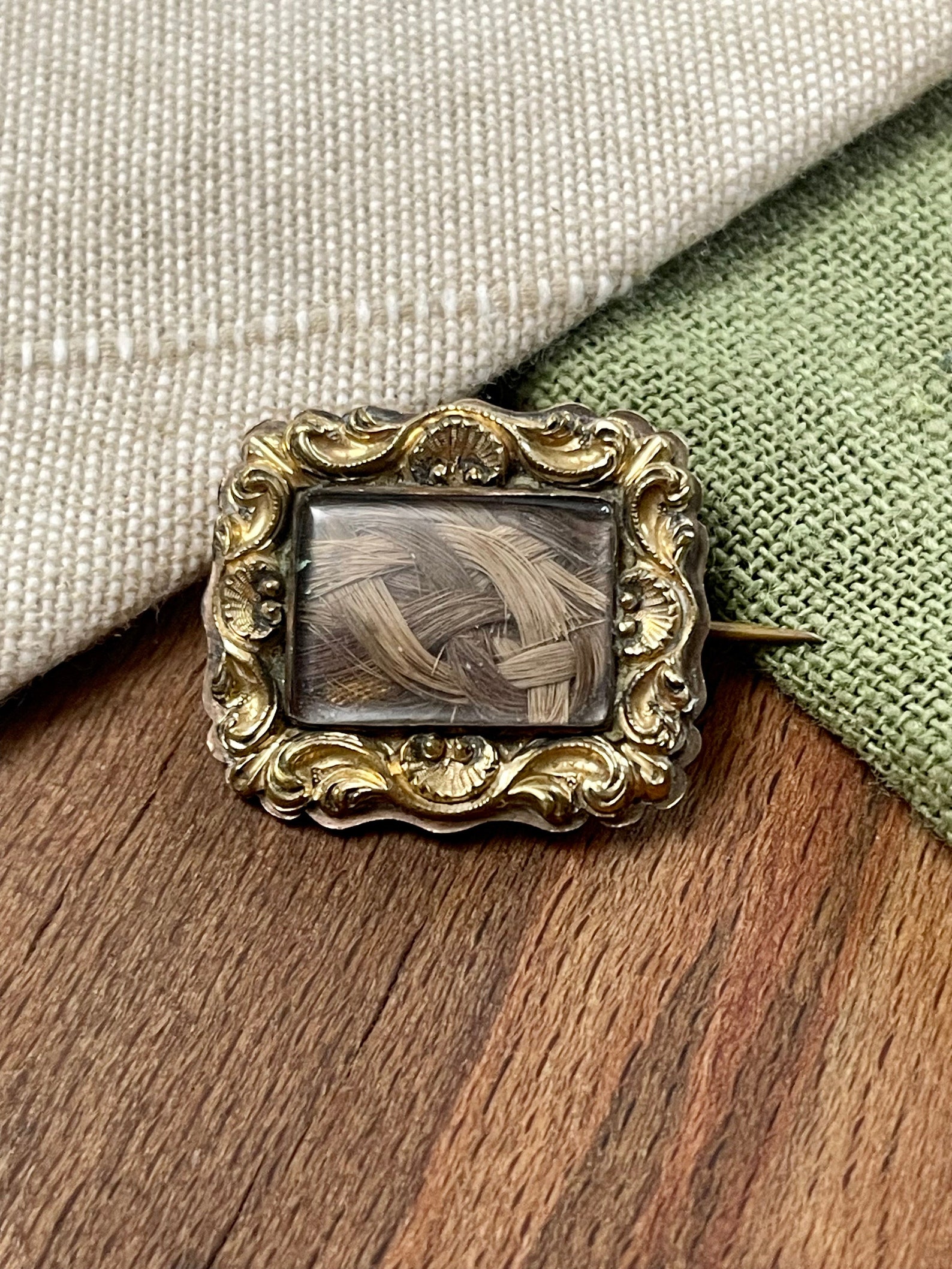 Solid 9ct 9k Antique Gold Victorian Mourning Braided Hair Memorial ...