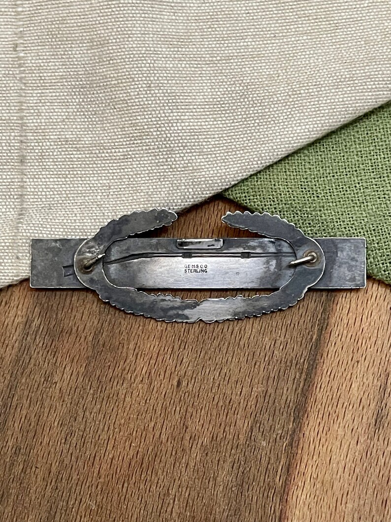 American Shooting Rifle Gun Hunting Brooch Pin Solid 925 Sterling ...