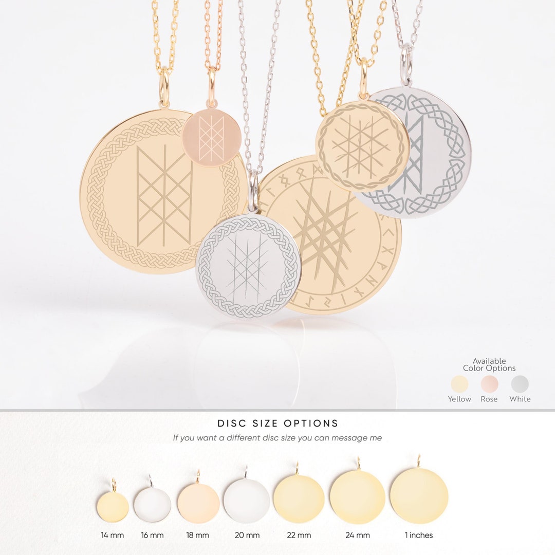 Web of Wyrd Necklace 14K Gold, Norse Matrix of Fate, Asatru Pagan ...