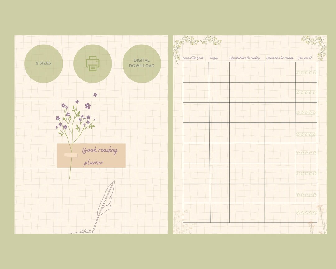 Book Reading Planner, Printable Book Reading Planner, My Reading ...