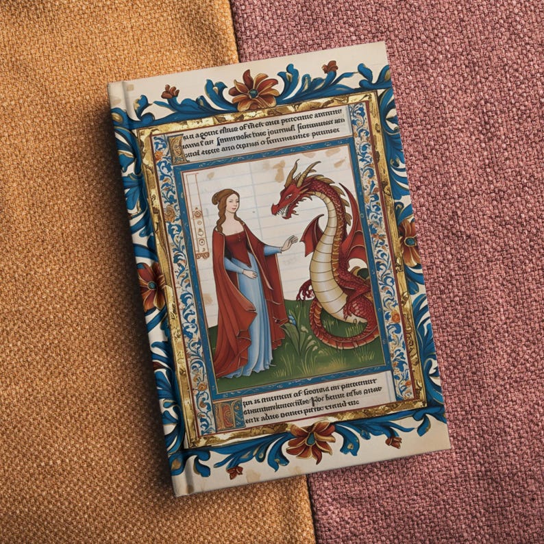 Illuminated Manuscript Digital Paper | Medieval Junk Journal ...