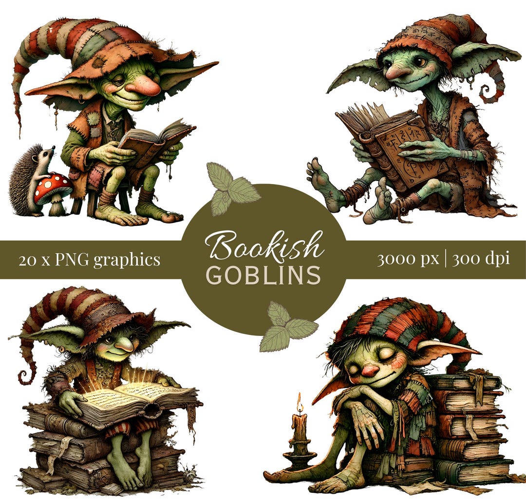 20 X Book Goblin Graphics | Storybook-style Goblins Illustrated in ...