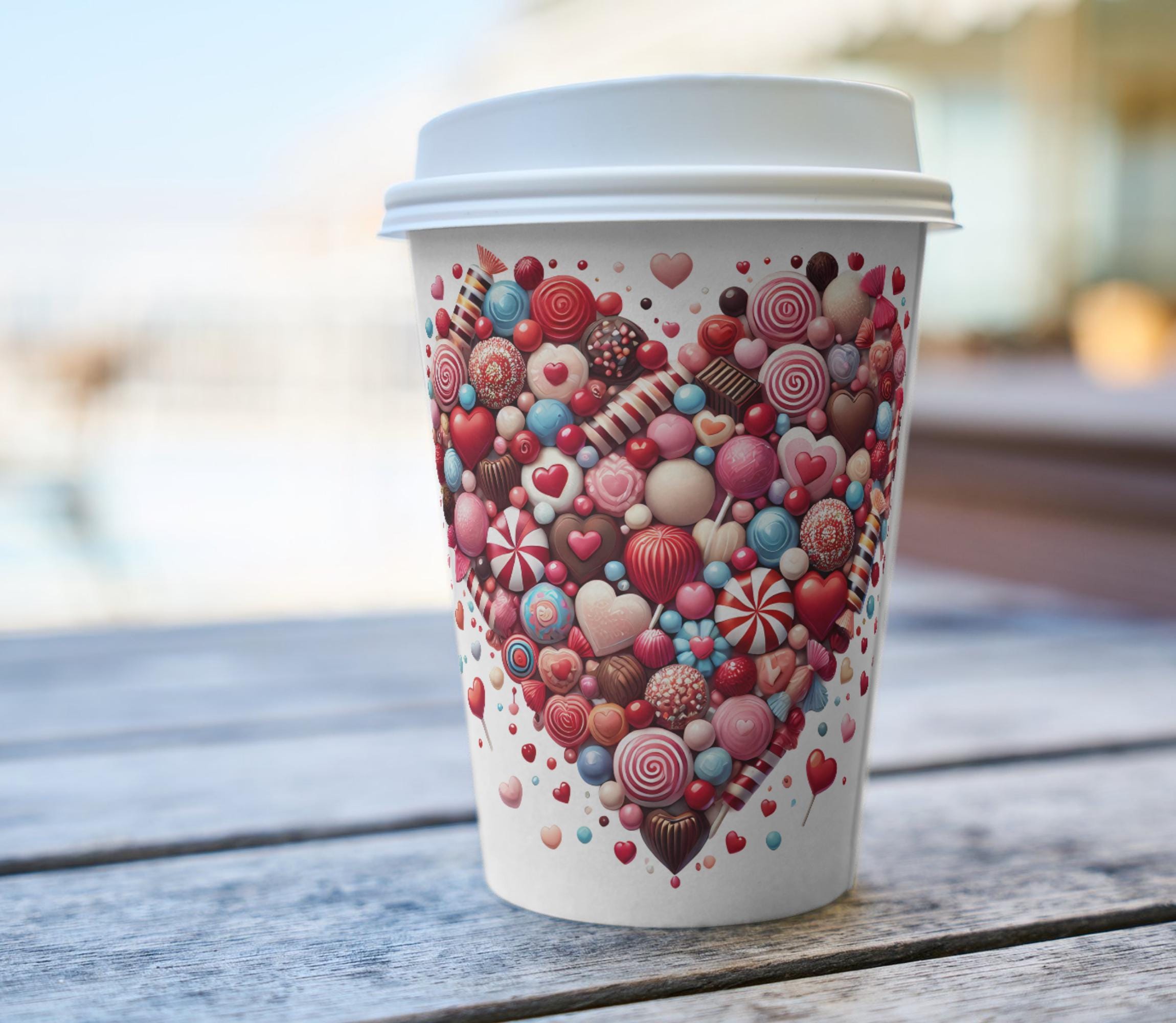 Sweet Hearts Digital Collage Clip Art Valentines Candy in Heart Shaped ...