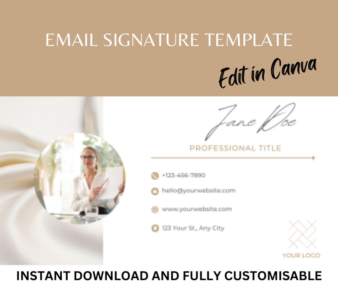 Professional Email Signature Template With Photo and Logo|editable ...