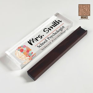 Personalized Teacher Desk Name Plate, Custom Name Acrylic Plaque ...