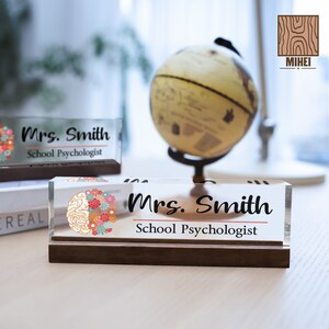 Personalized Teacher Desk Name Plate, Custom Name Acrylic Plaque ...