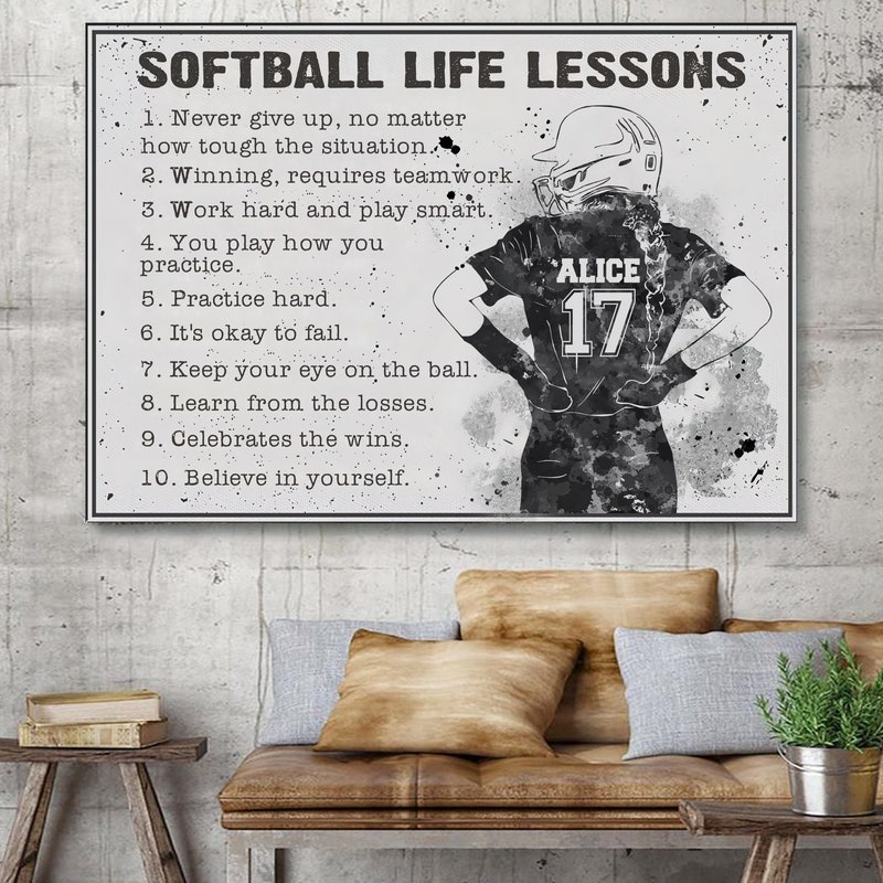 Softball Wall Art - Etsy