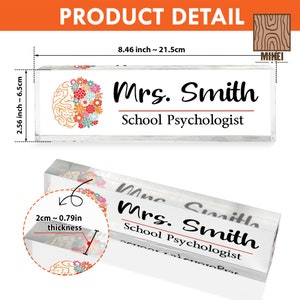 Personalized Teacher Desk Name Plate, Custom Name Acrylic Plaque ...