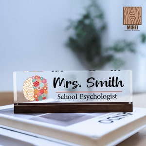 Personalized Teacher Desk Name Plate, Custom Name Acrylic Plaque ...