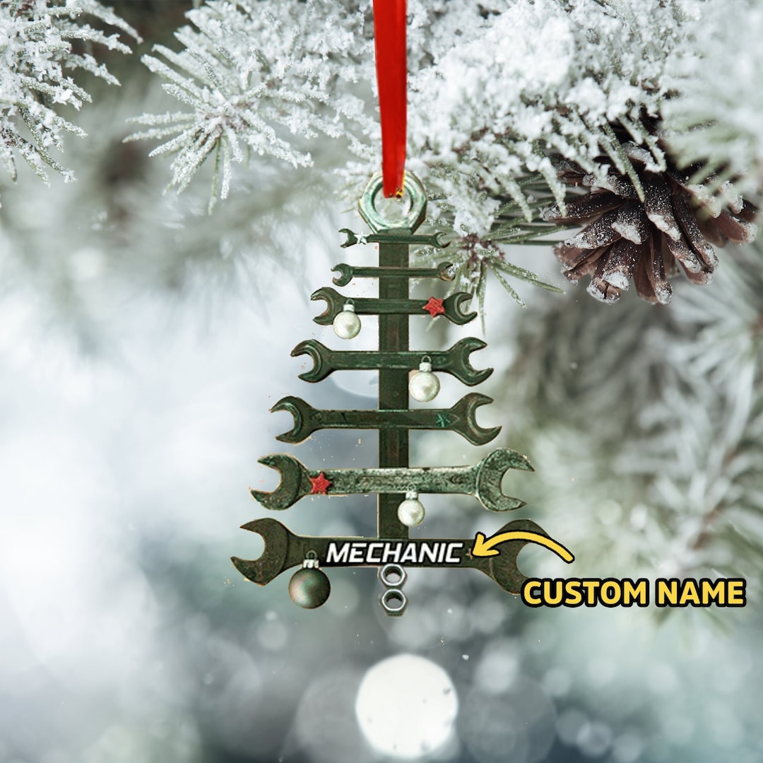 Personalized Mechanic Tools Ornament 2024, Custom Mechanic Christmas ...