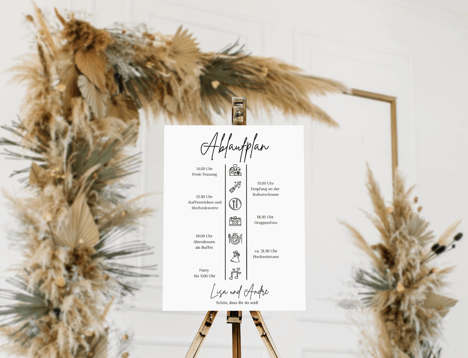Customizable Wedding Schedule Templates for Canva - Elegant Designs to ...