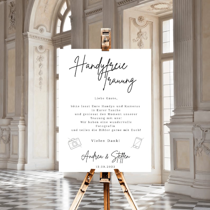 Editable Template for a Magical, Phone-free Wedding - Print Your Own ...