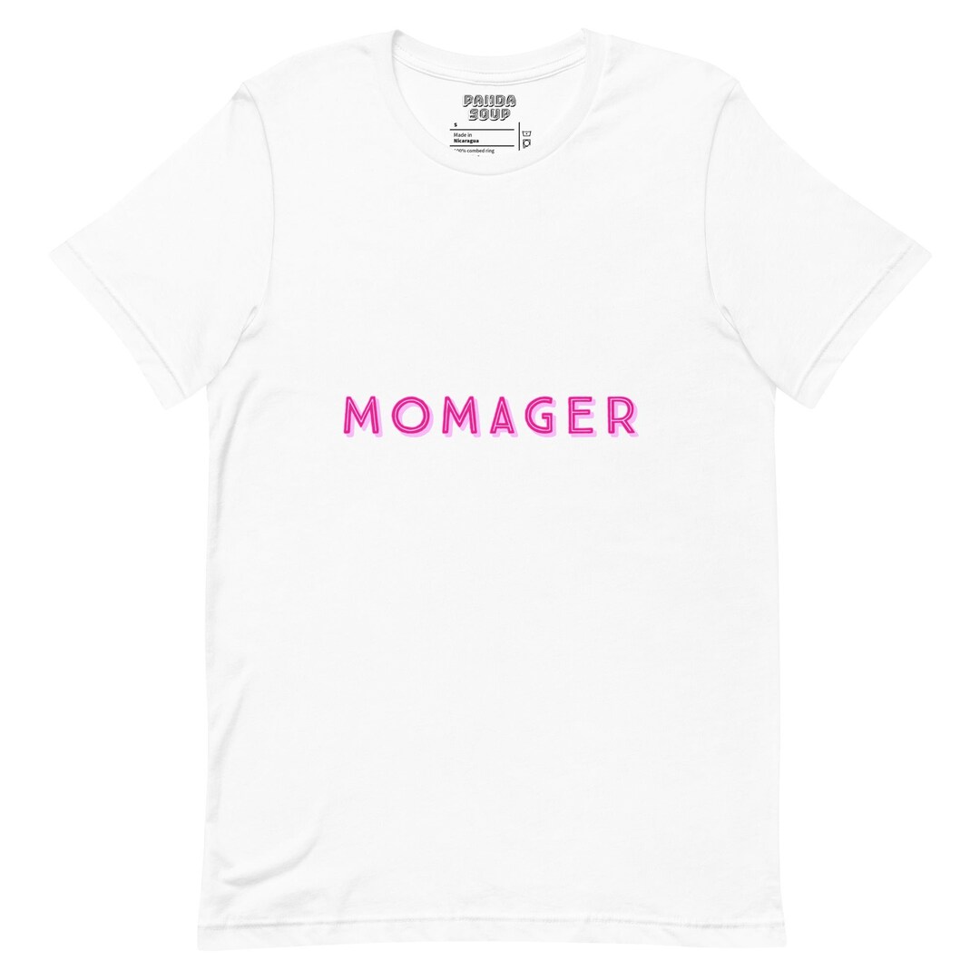 Momager Print T-shirt Mum and Manager Hybrid Gift Super Organised Mum ...