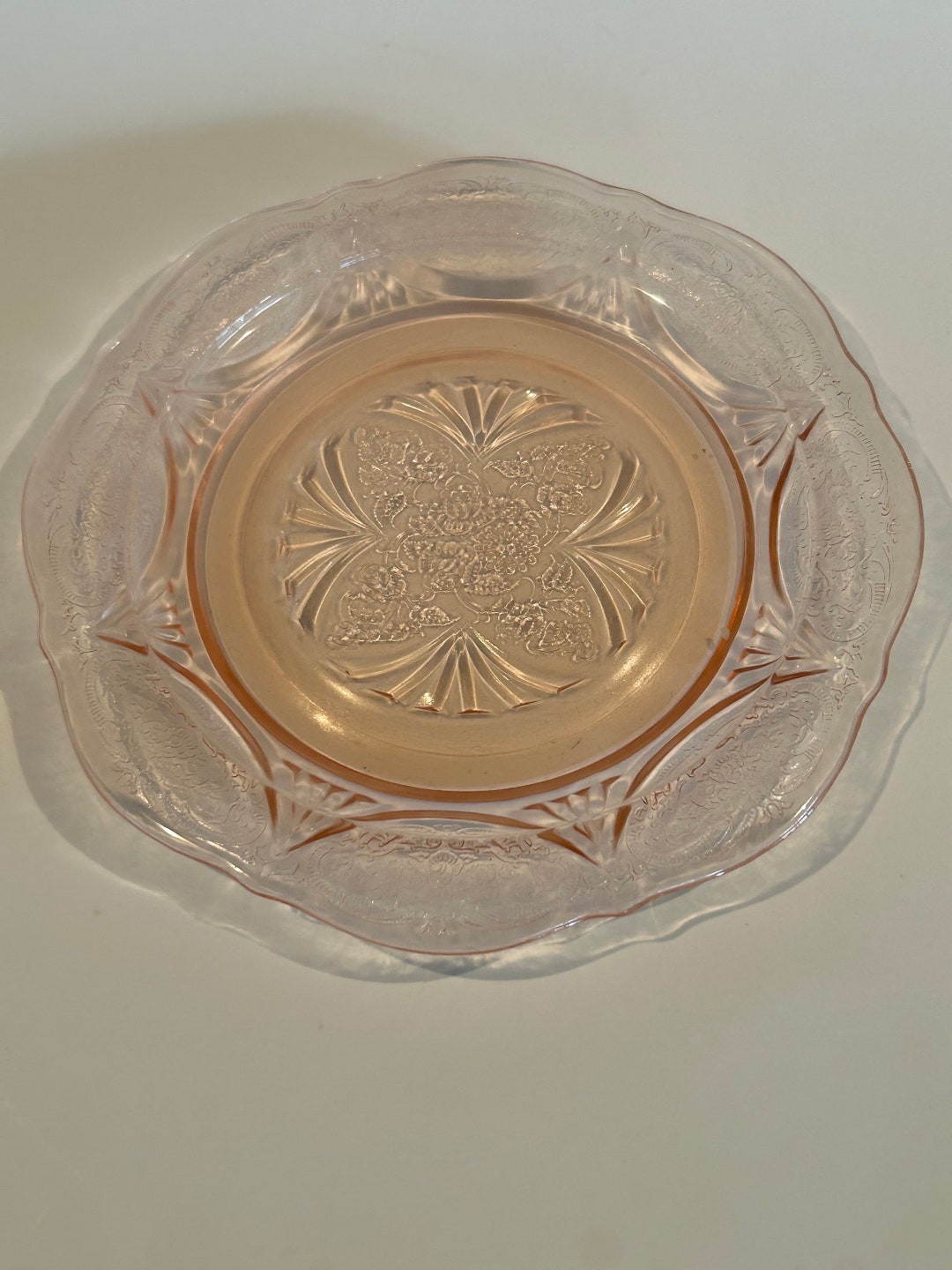 Vintage Depression Glass Royal Lace 6 Inch Pink Sherbet Plate - Etsy