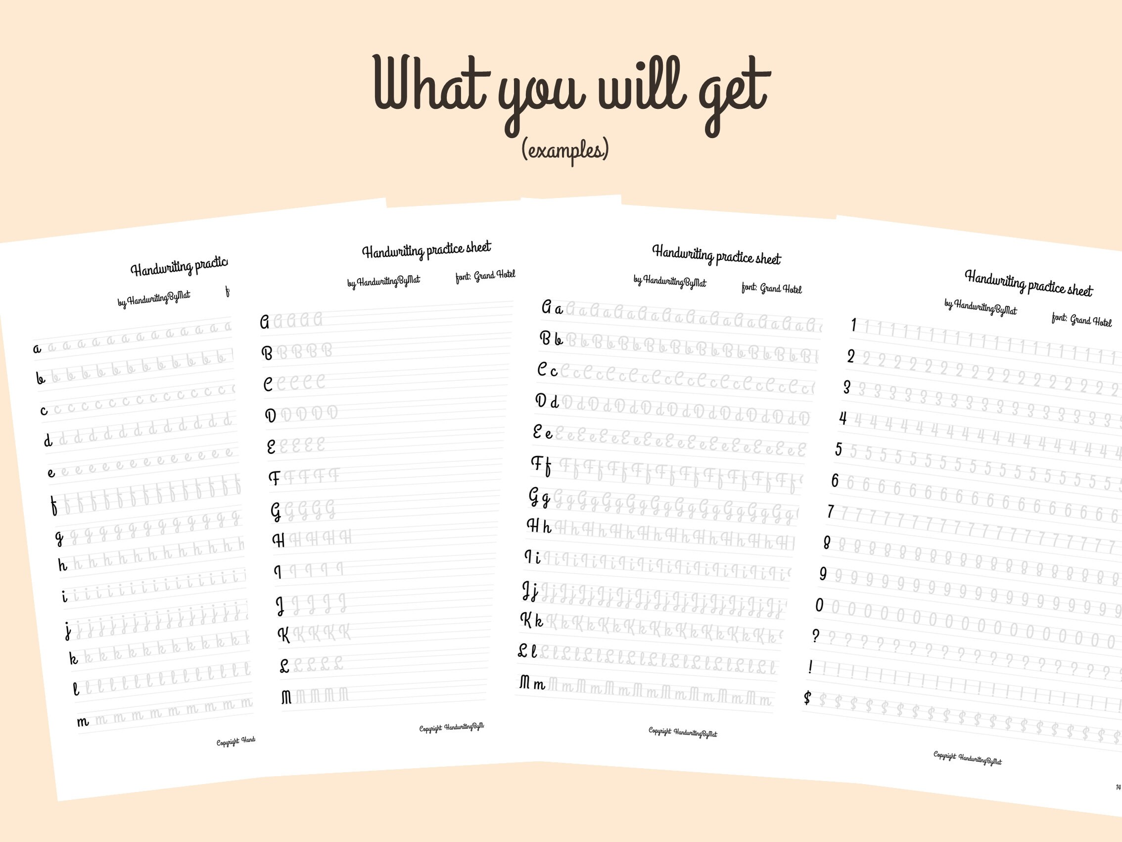 Printable Cursive Monoline Handwriting Worksheets, Monoline Script ...