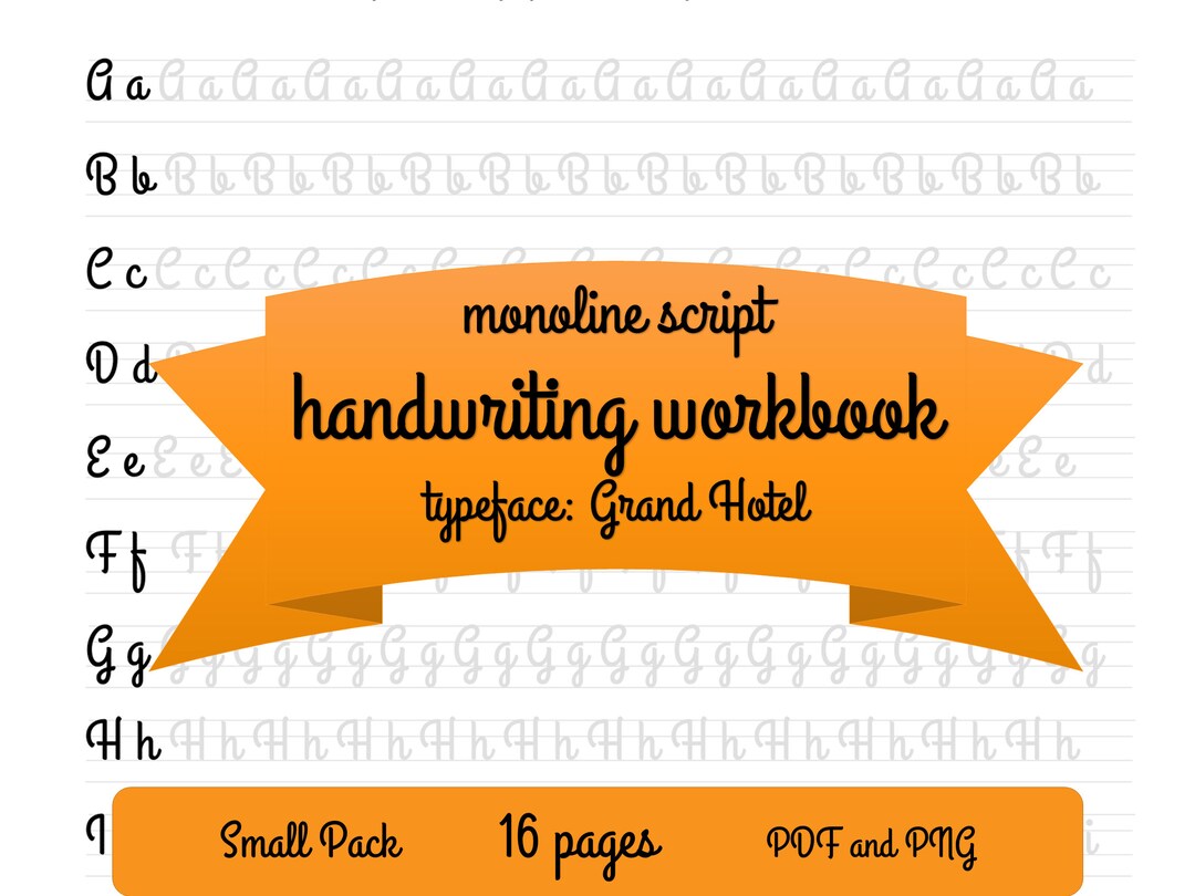 Printable Cursive Monoline Handwriting Worksheets, Monoline Script ...