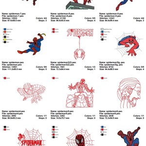 Spider-man Embroidery Design Bundle - 37 Unique Designs - Instant ...