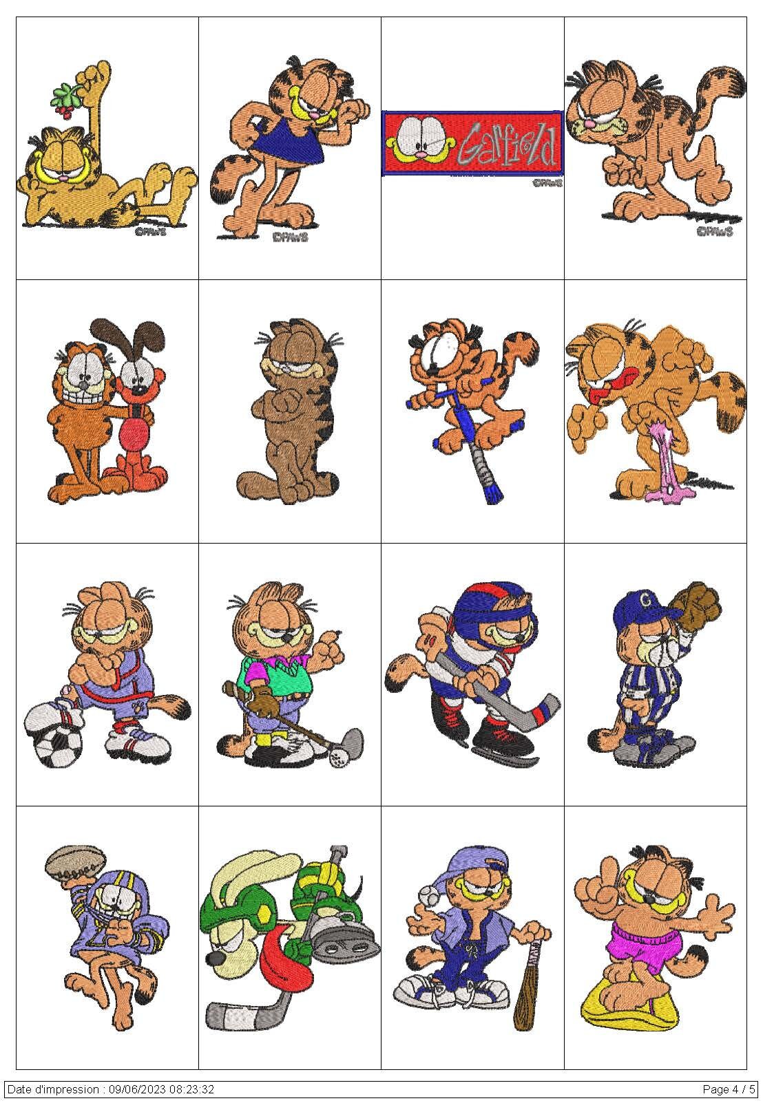 70 Garfield Embroidery Designsembroidery Designembroidery - Etsy
