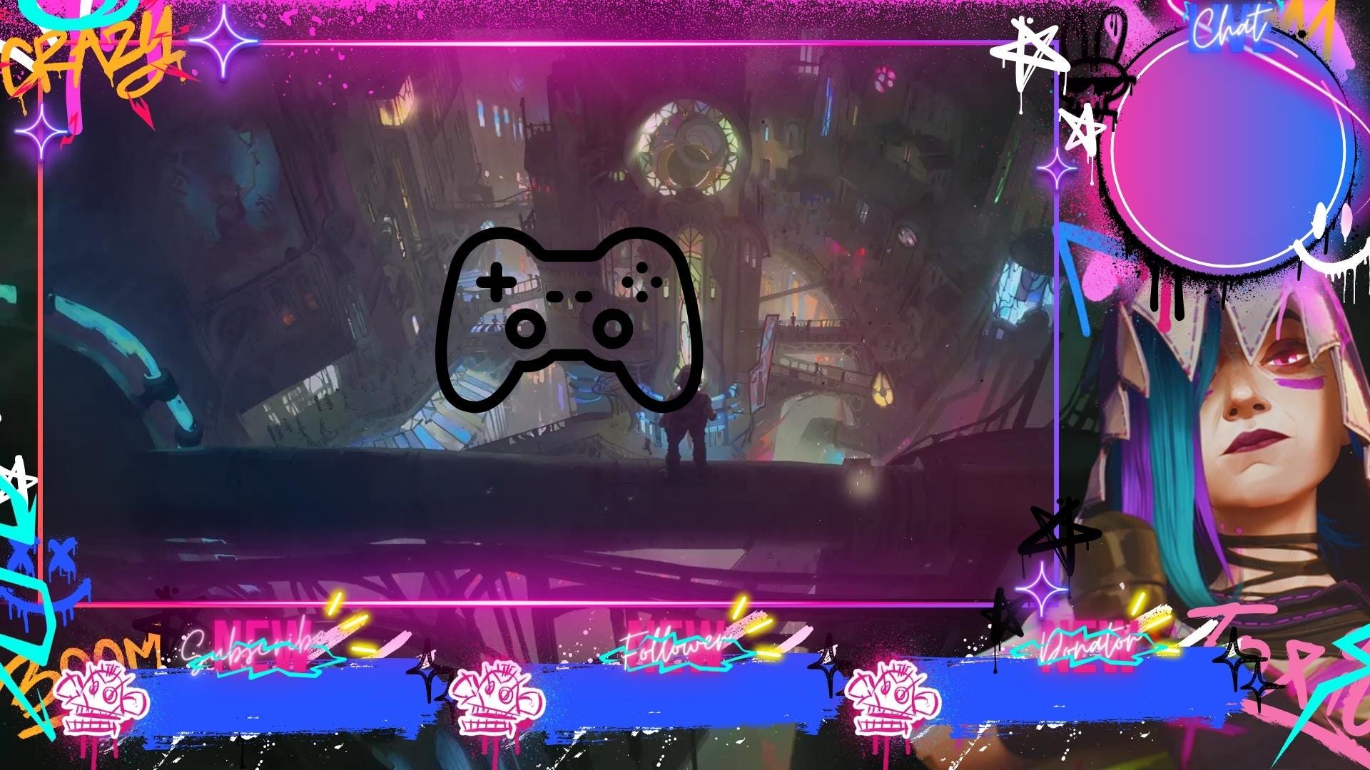 Jinx Stream Overlay Kit: Animated Twitch Stream Pack (PDF) - Etsy