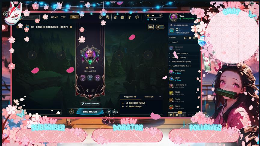 Nezuko Kamado Themed Streaming Kit for Twitch | Pack With Stream ...
