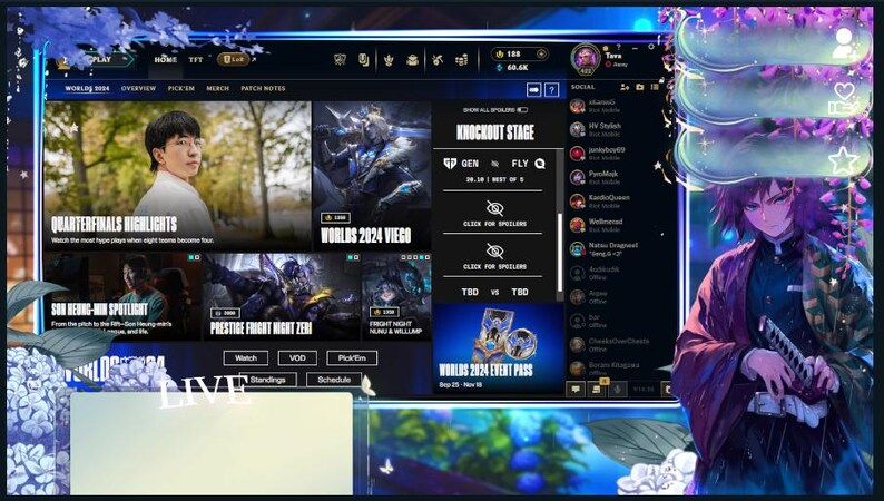 Giyu Tomioka Themed Streaming Kit for Twitch | Pack With Stream ...