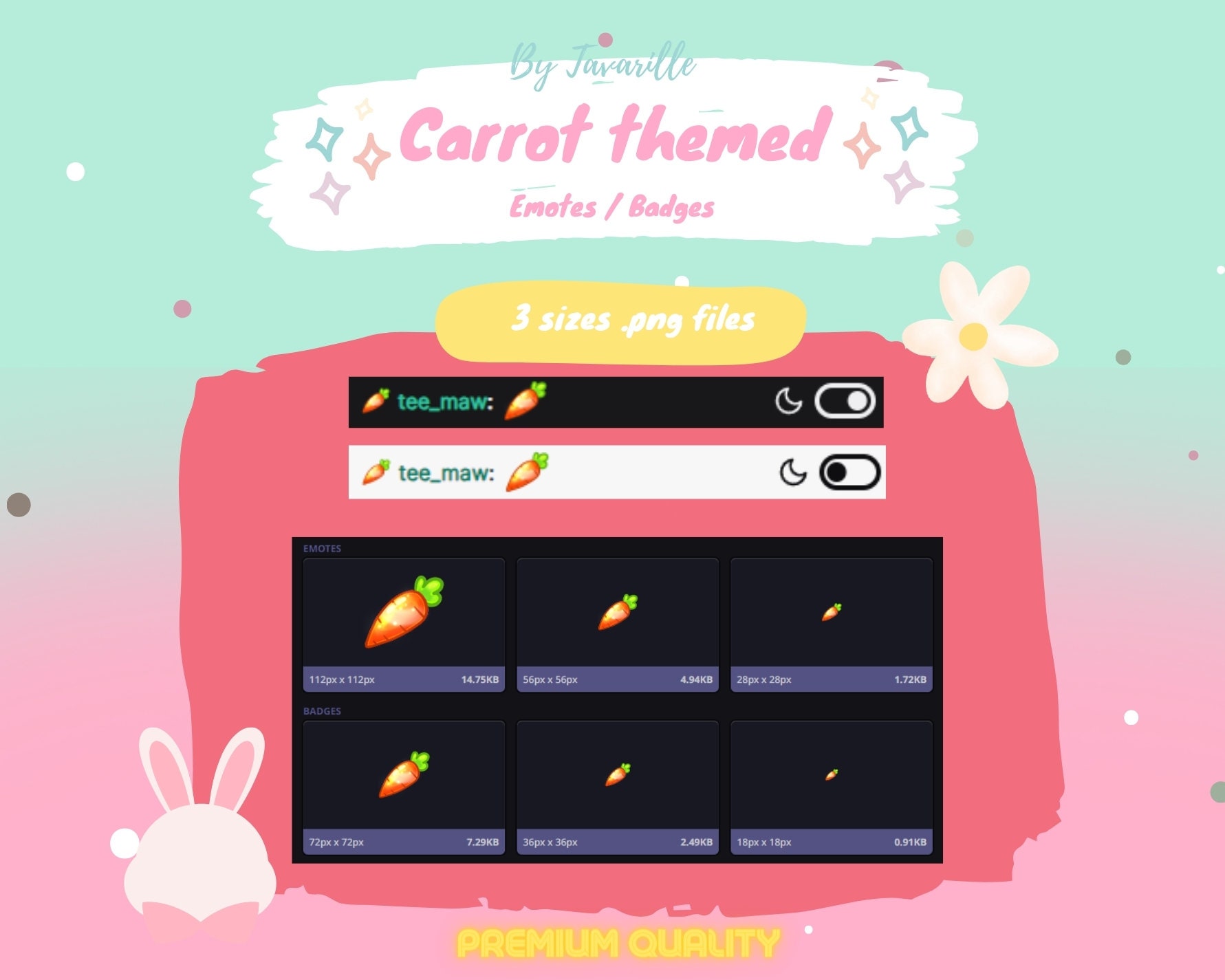 Carrot Badges | Discord Ranks | Twitch | Emotes | Bunny Emotes | Carrot ...