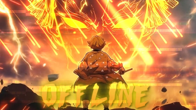 Zenitsu Animated Screens | Demon Slayer Infinity Castle | Stream Pack ...