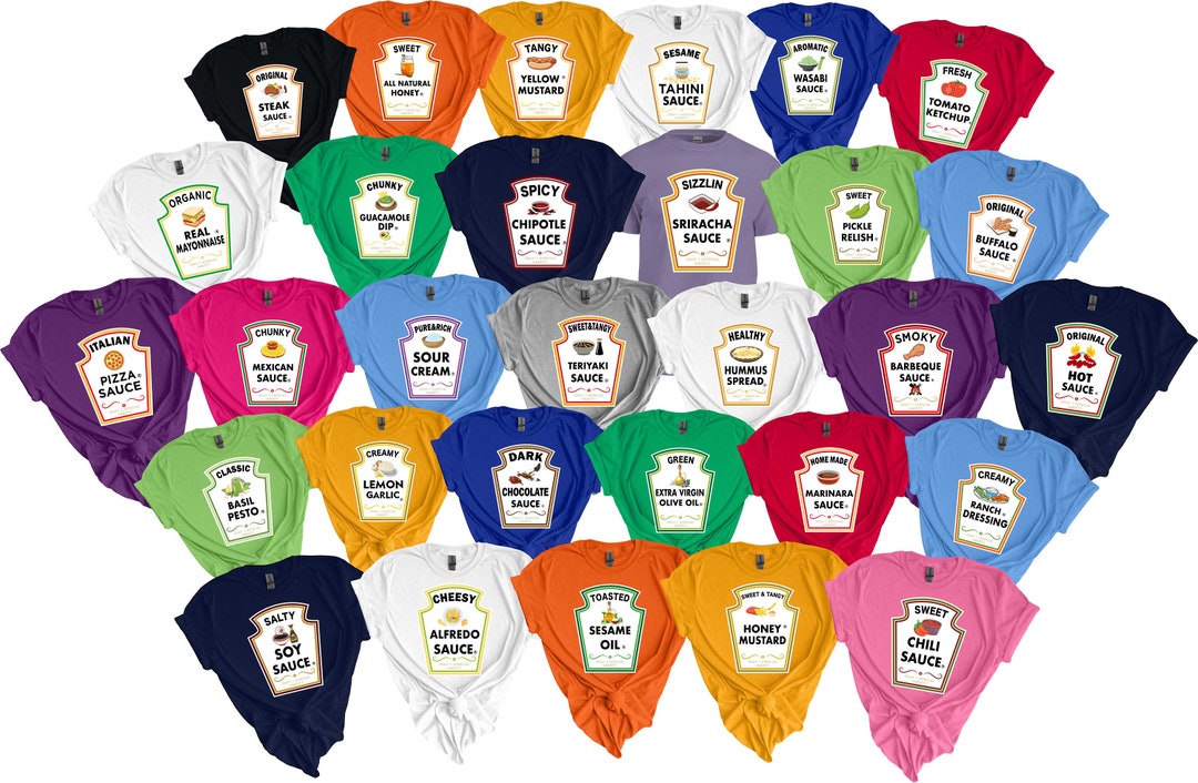 Group Condiments Shirts | Matching Condiment Halloween Costume Party ...