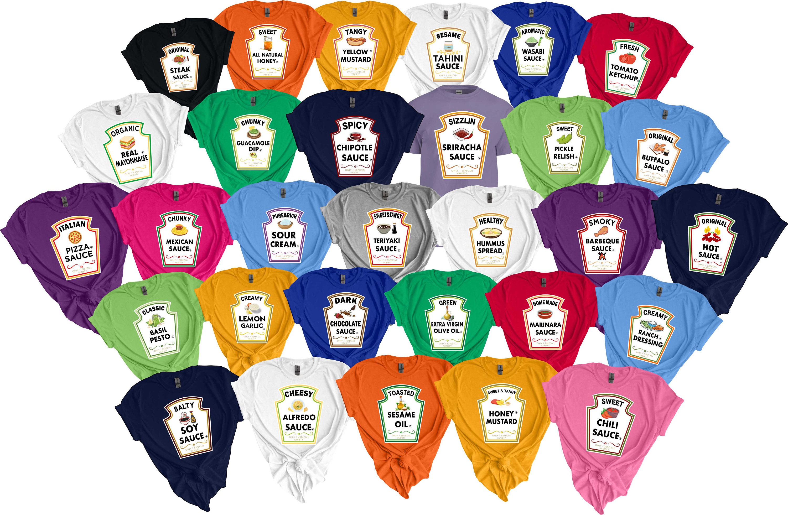 Group Condiments Shirts | Matching Condiment Halloween Costume Party ...