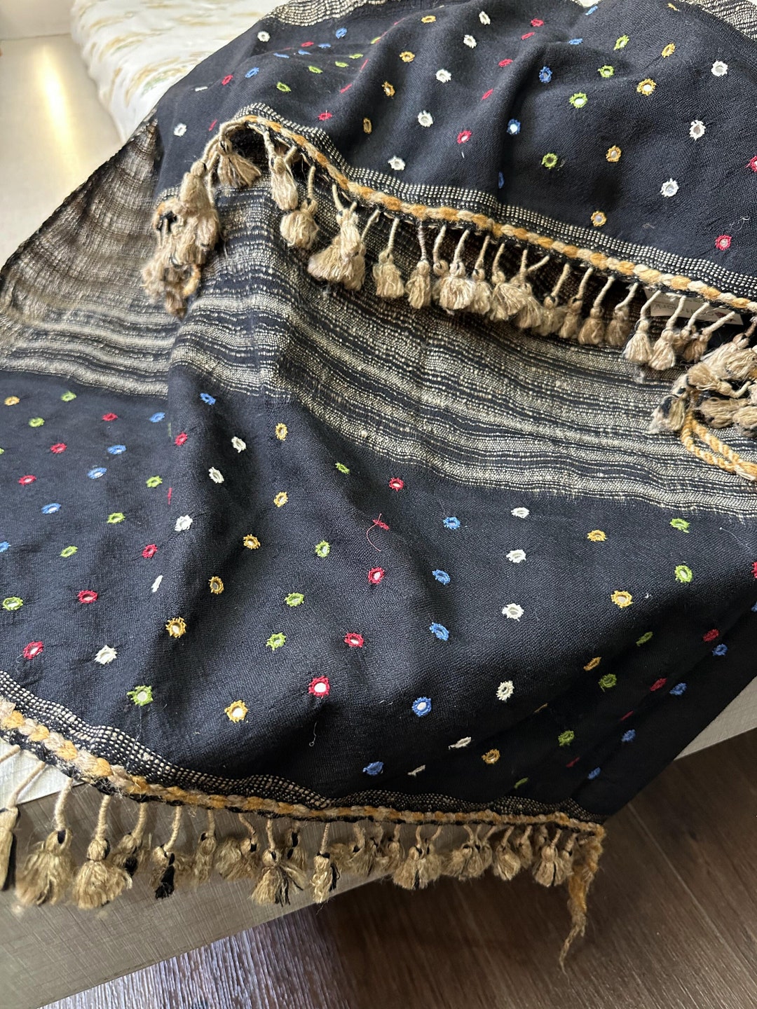 Handwoven Desi Wool (indian Wool) Shawl/throw From Kutch Gujarat Wool ...