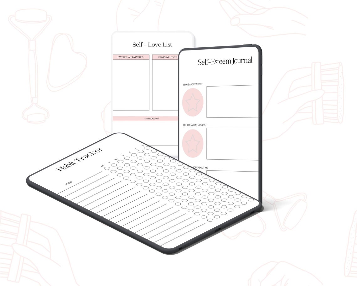 Self Care Canva Template Bundle, Self-care Templates, Self Care Journal ...