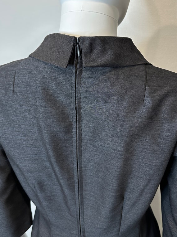 Chic Vintage 1960s DIOLEN Wool Blend Grey Sheath Dres… - Gem