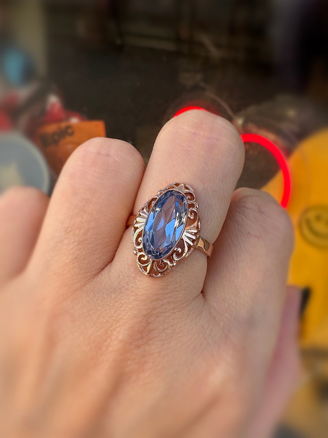 Gorgeous Soviet Era Rose Gold 583 14k Romantic Victorian Style Ring ...