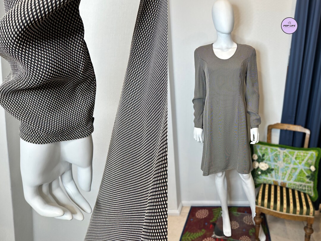 Vintage MANI by Giorgio Armani Diamond Pattern Viscose Blend Dress M - Etsy