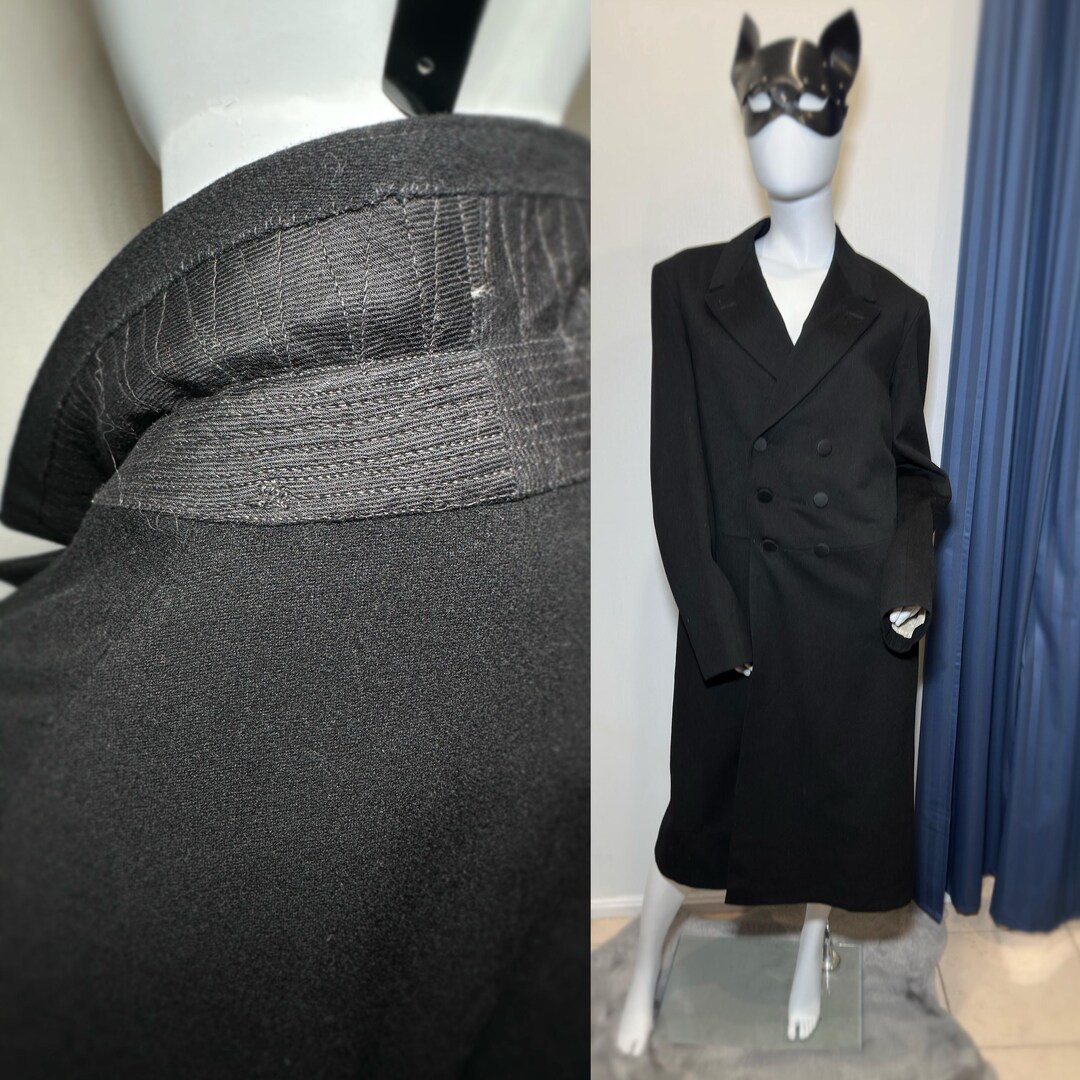 Antique Bespoke Frock Coat – Tailored Wool, Cotton & Silk, Double ...