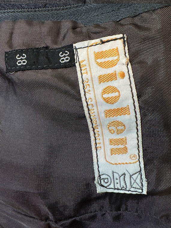 Chic Vintage 1960s DIOLEN Wool Blend Grey Sheath Dres… - Gem