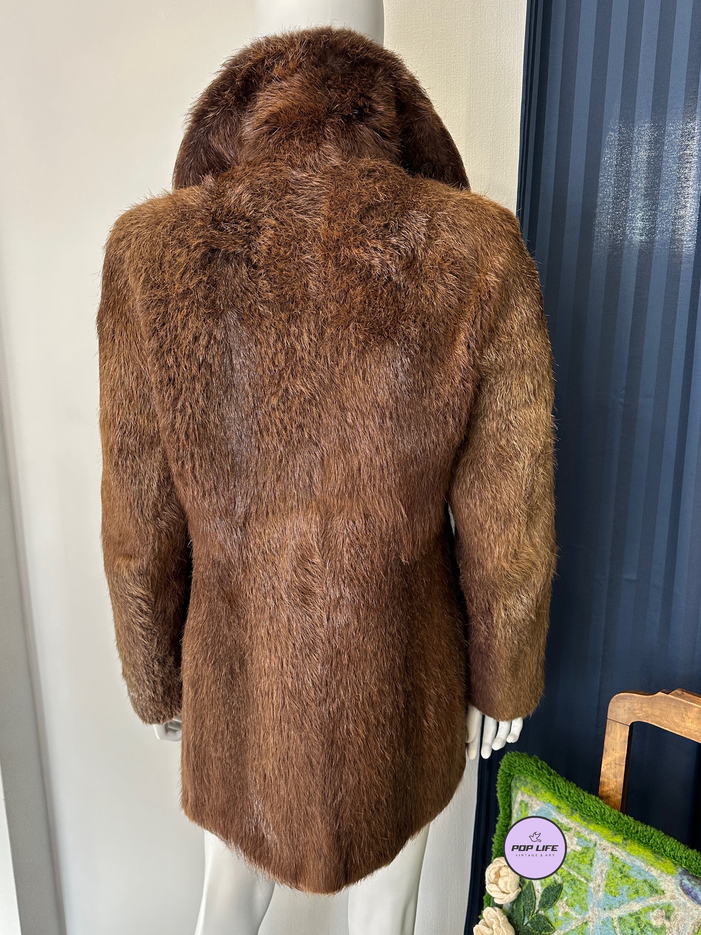 Vintage Rich Long Hair Beaver Natural Fur Short Coat Jacket - Etsy