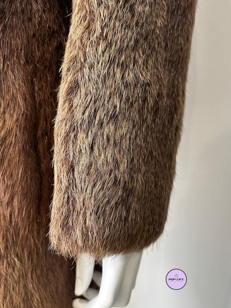 Vintage Rich Long Hair Beaver Natural Fur Short Coat Jacket - Etsy