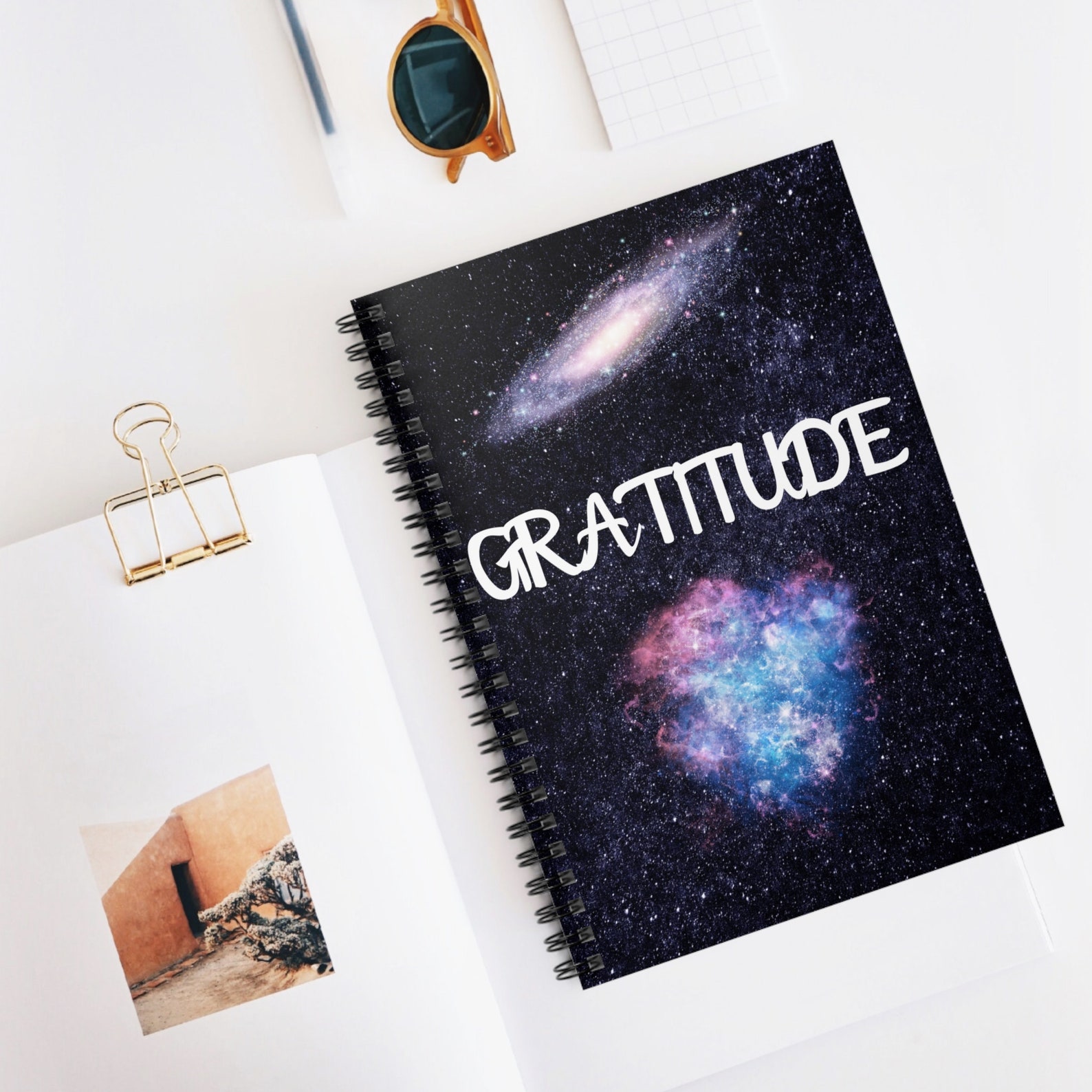 Gratitude Universe A5 Notebook Spiral, Galaxy Fashion,, Spiritual ...