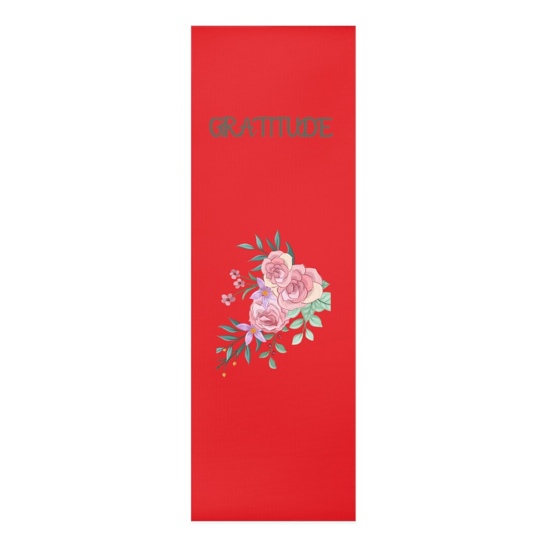 Red Yoga Mat , Pilates Mat, Fitness Pad, Meditation Mat, Spiritual ...