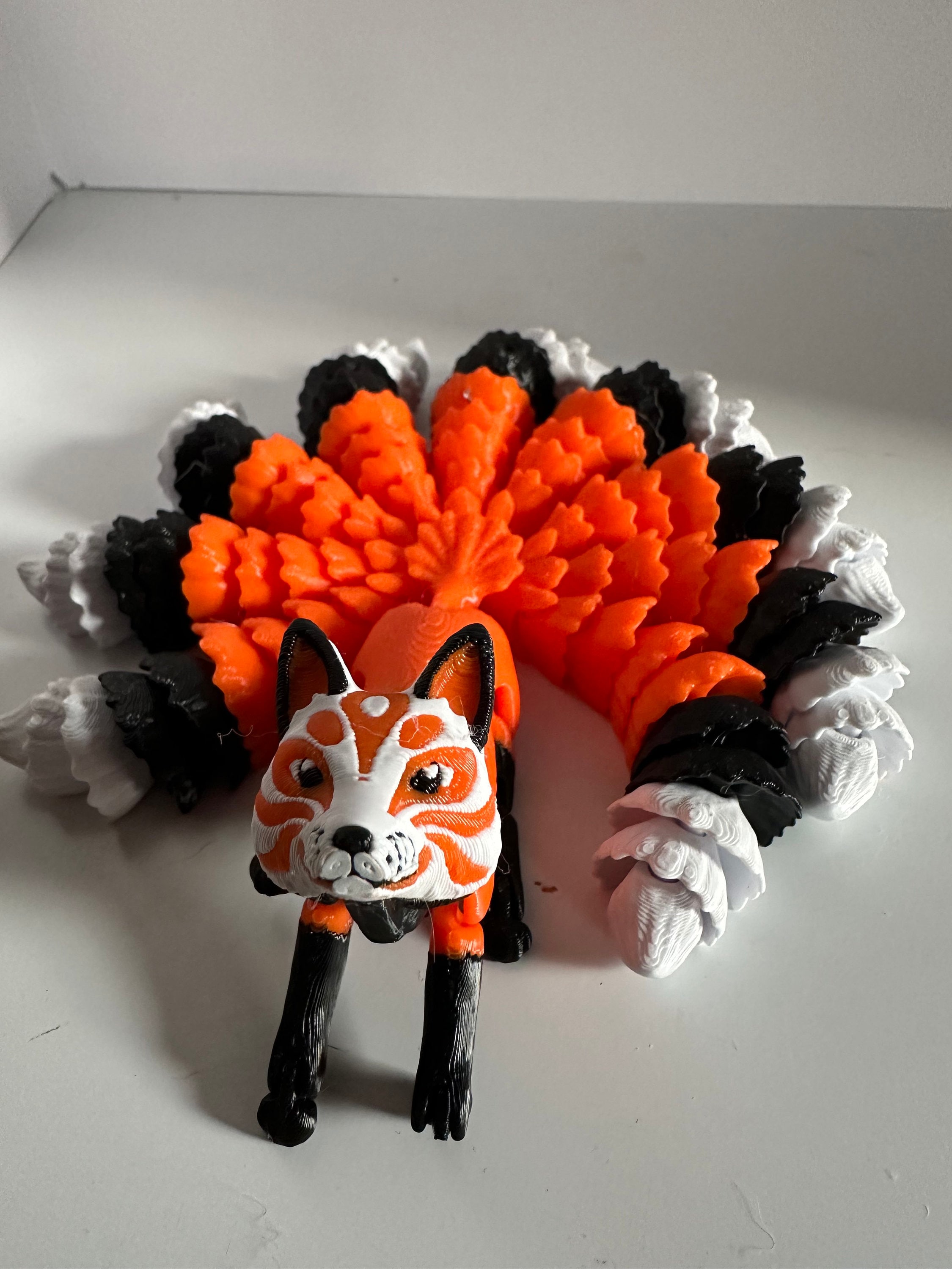 Articulated 3D Printed Multi-color Kitsune - Etsy