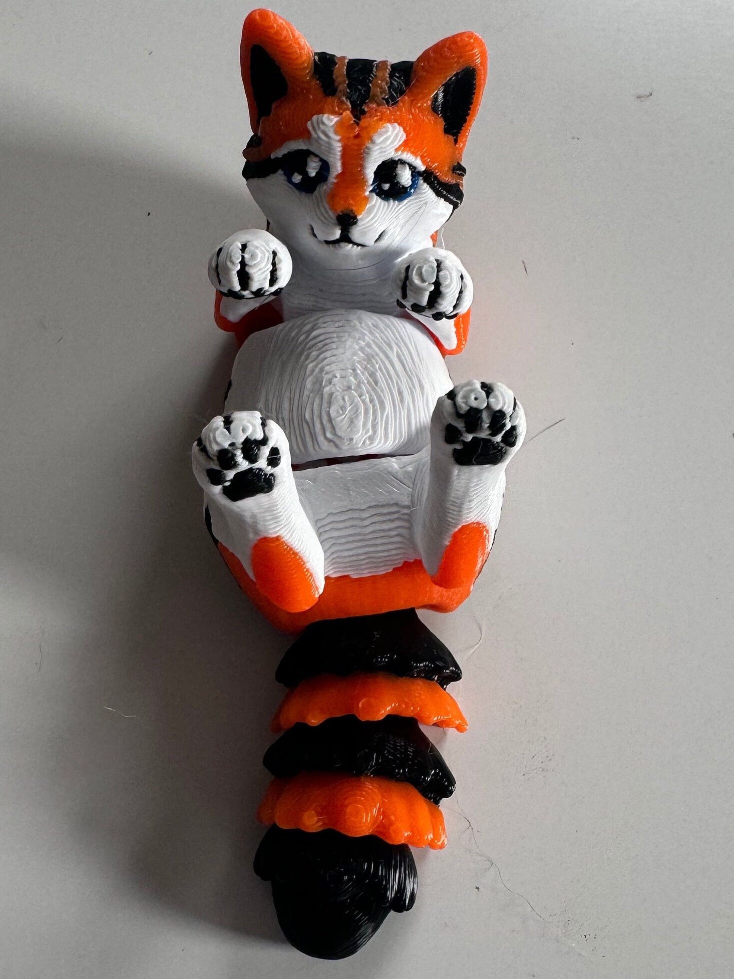 Articulated 3D Printed Kitty Keychain - Etsy