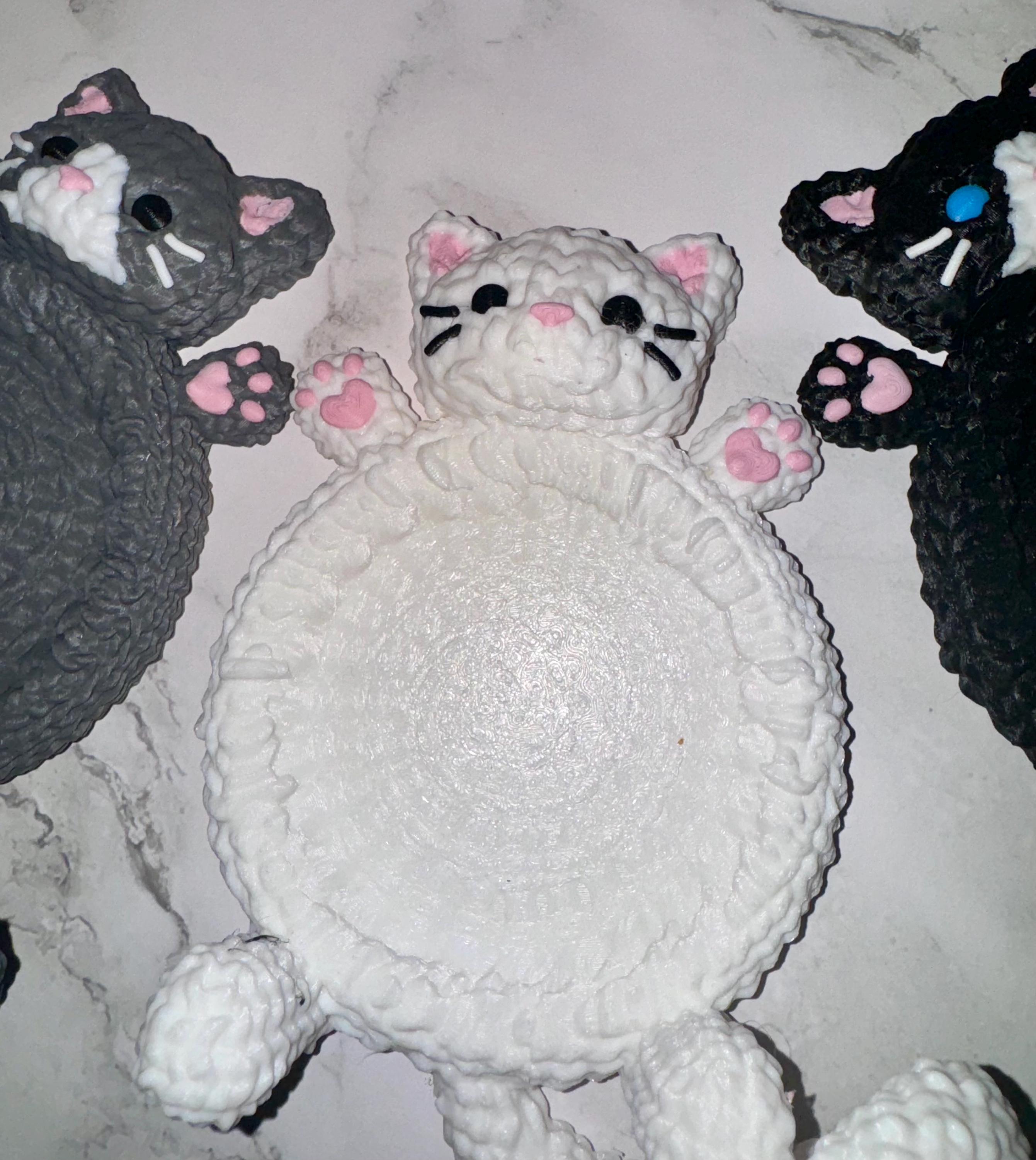 3D Printed Knitted Kitty Cat Coasters - Etsy
