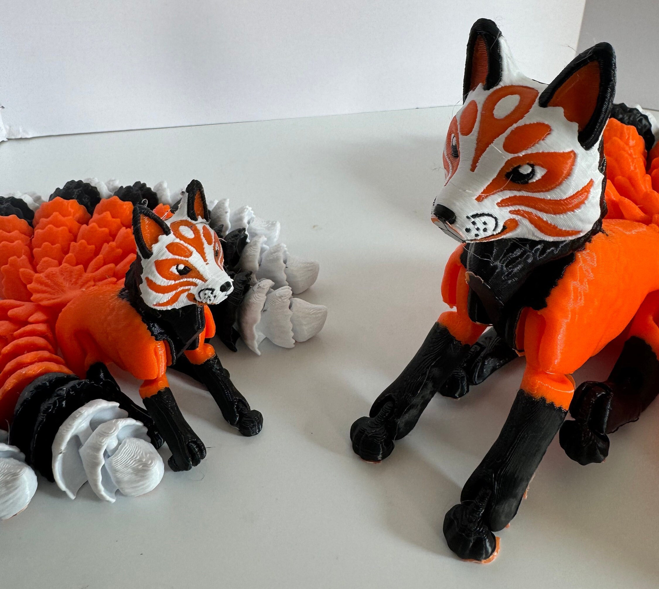 Articulated 3D Printed Multi-color Kitsune - Etsy