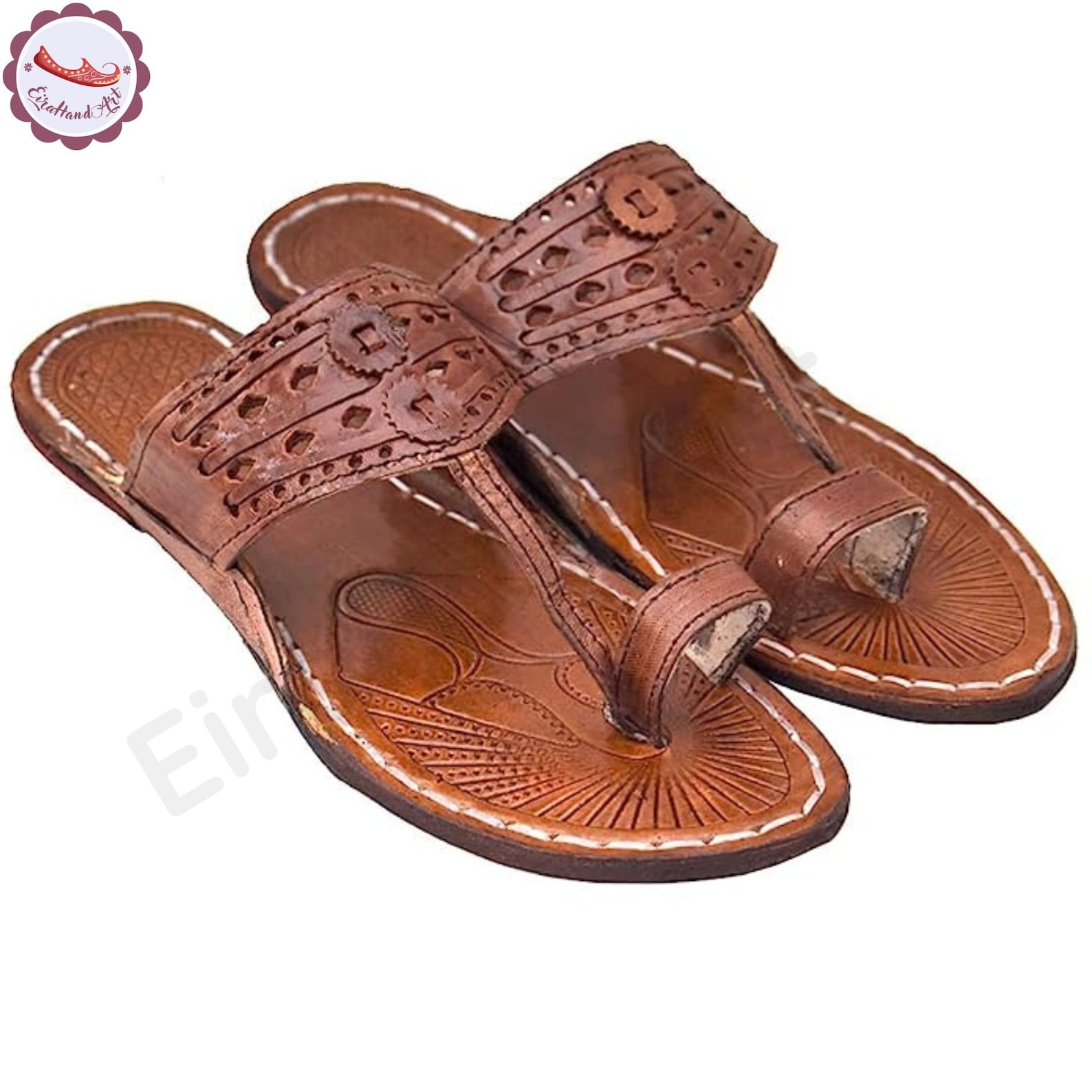 Kolhapuri Mens Sandal Indian Ethnic Chappal Eirahandart - Etsy