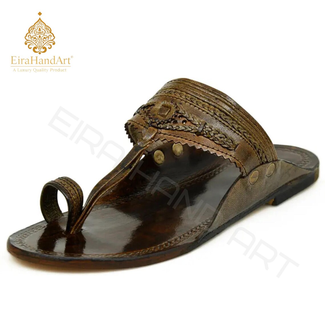 Indian Kolhapuri Chappal | Flats Footwear Slipper |sandals Ethnic Shoes ...